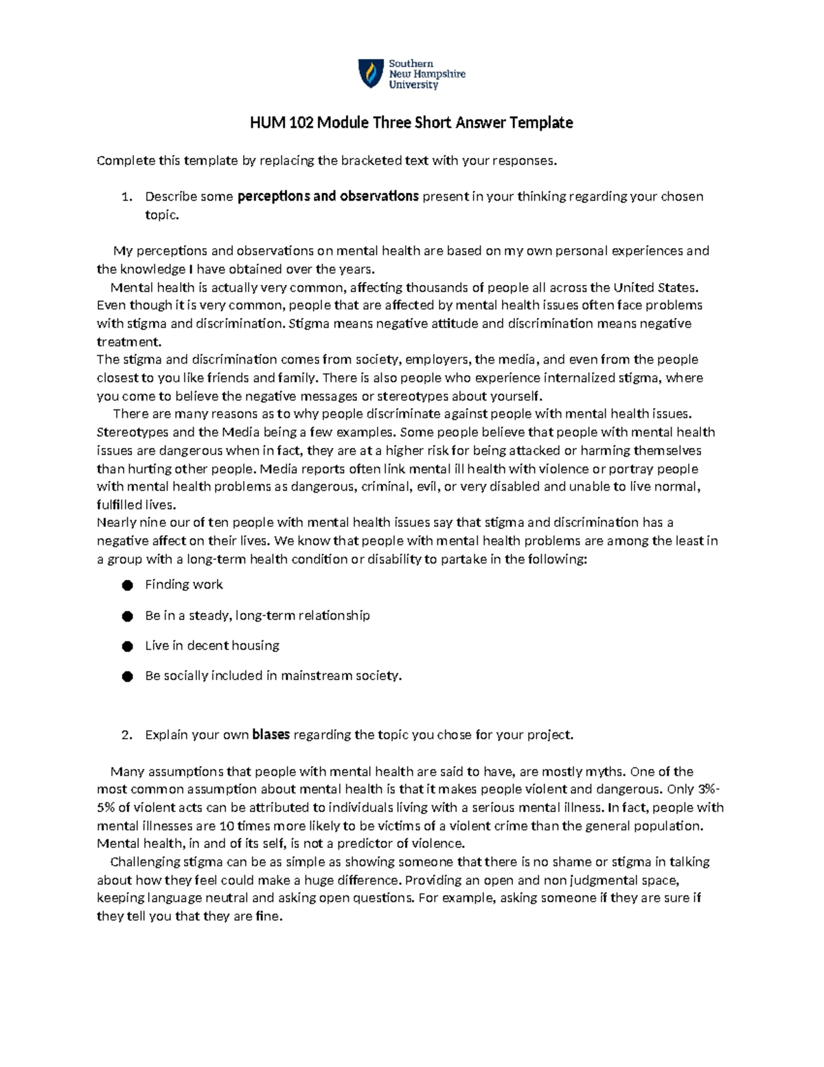 HUM 102 Project Proposal: Exploring Mental Health through Creative ...