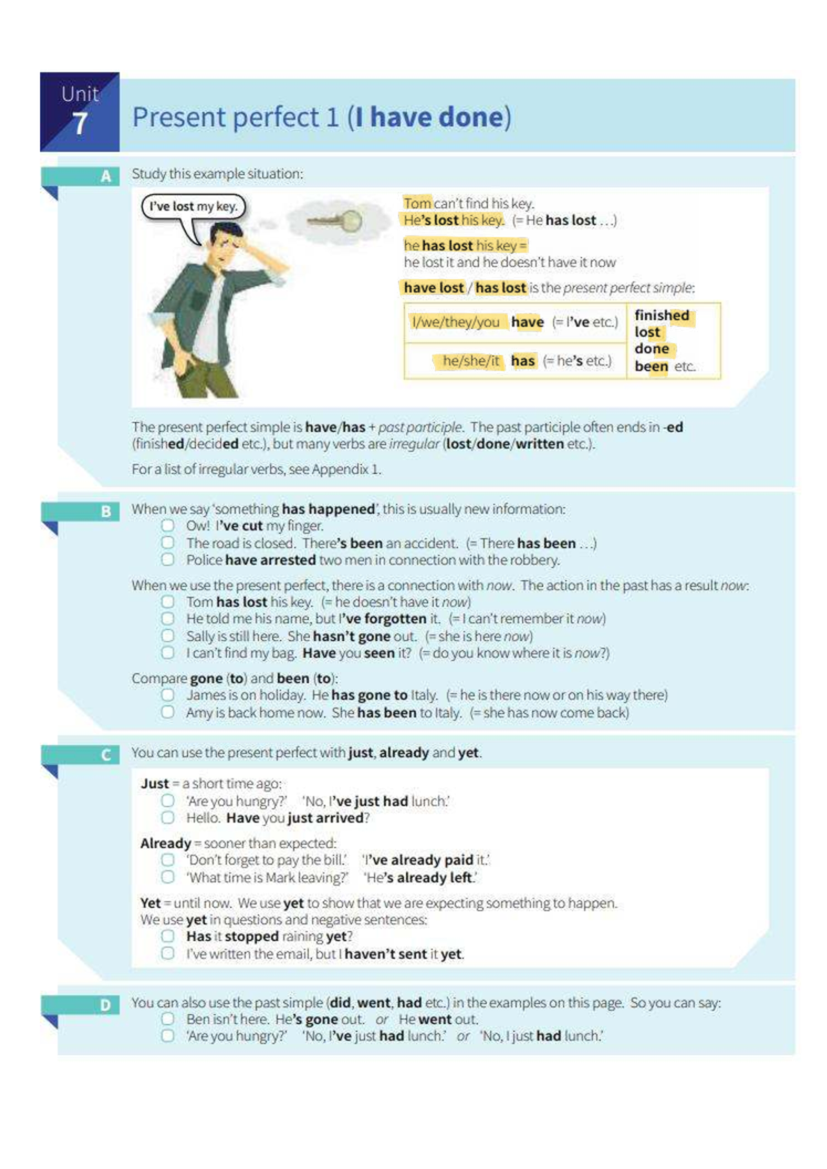Grammar W4 014-025: Present Perfect and Continuous Tenses Study Guide ...