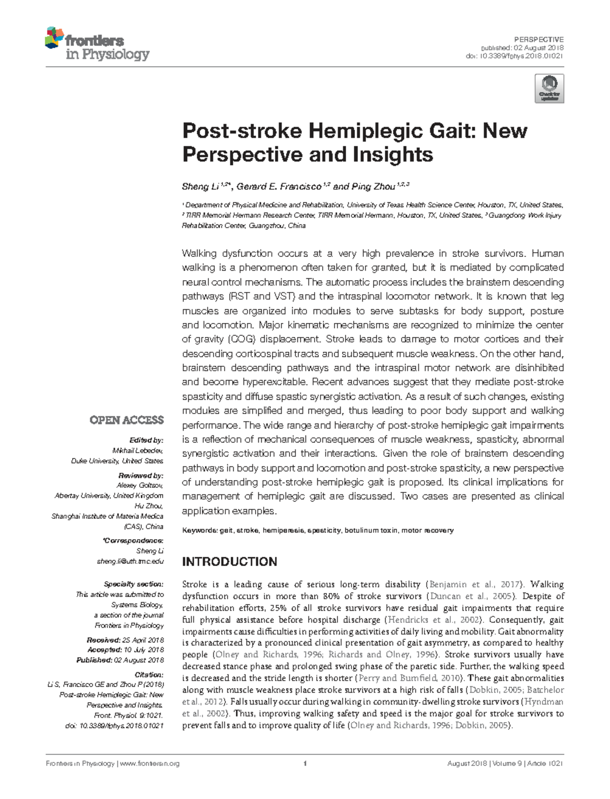 Post-Stroke Hemiplegic Gait: Insights and Management Strategies - Studocu