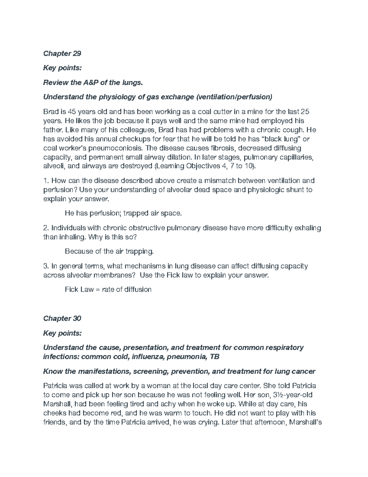 Pulmonary Case Studies: Understanding COPD, Influenza, and Asthma A&P ...