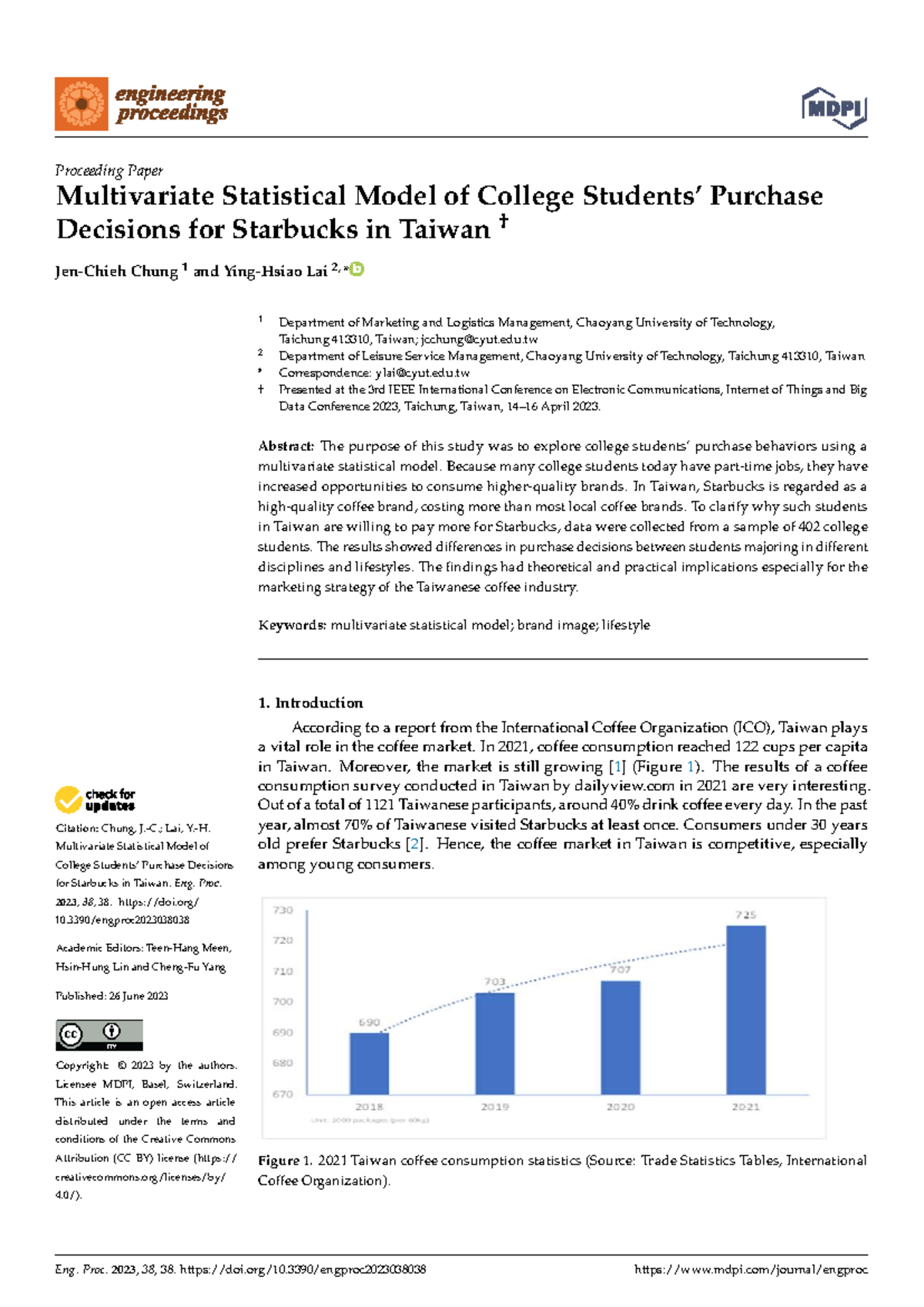 Proceedings Paper: Multivariate Statistical Model of College Purchase ...