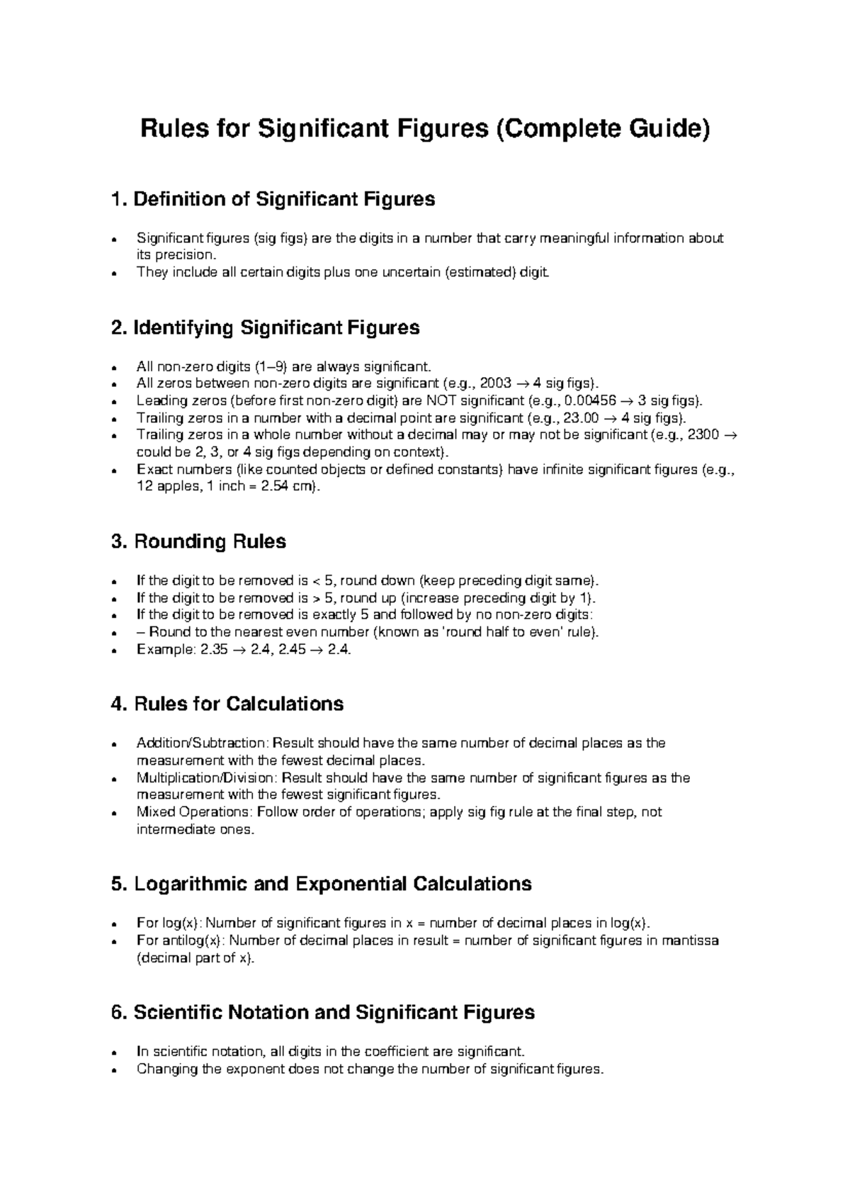 Significant Figures Rules (Complete Guide) - Studocu