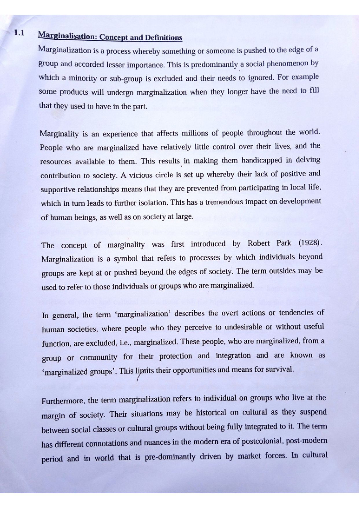 Document - Marginalisation definition and concept - Marginalised and ...