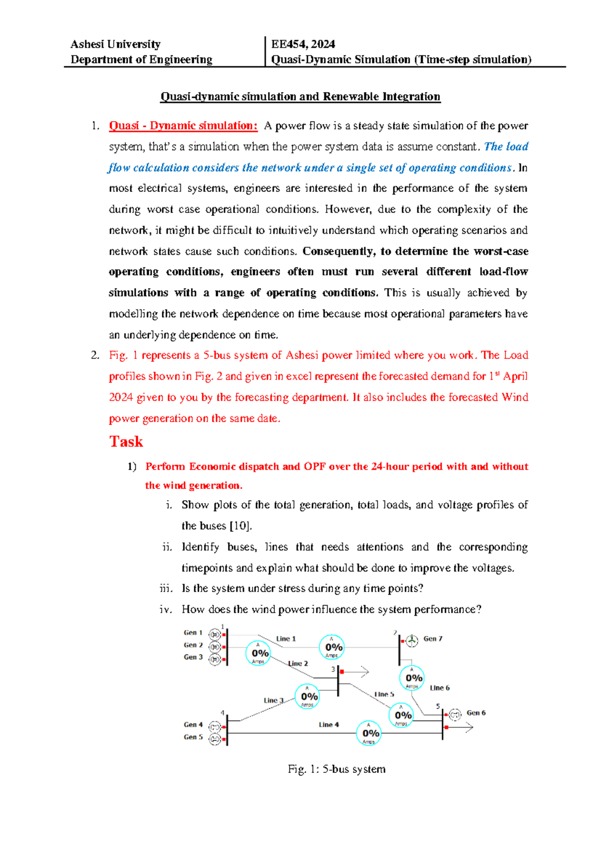 EE45 4 - Quasi-Dynamic Simulation & Renewable Integration Study - Studocu