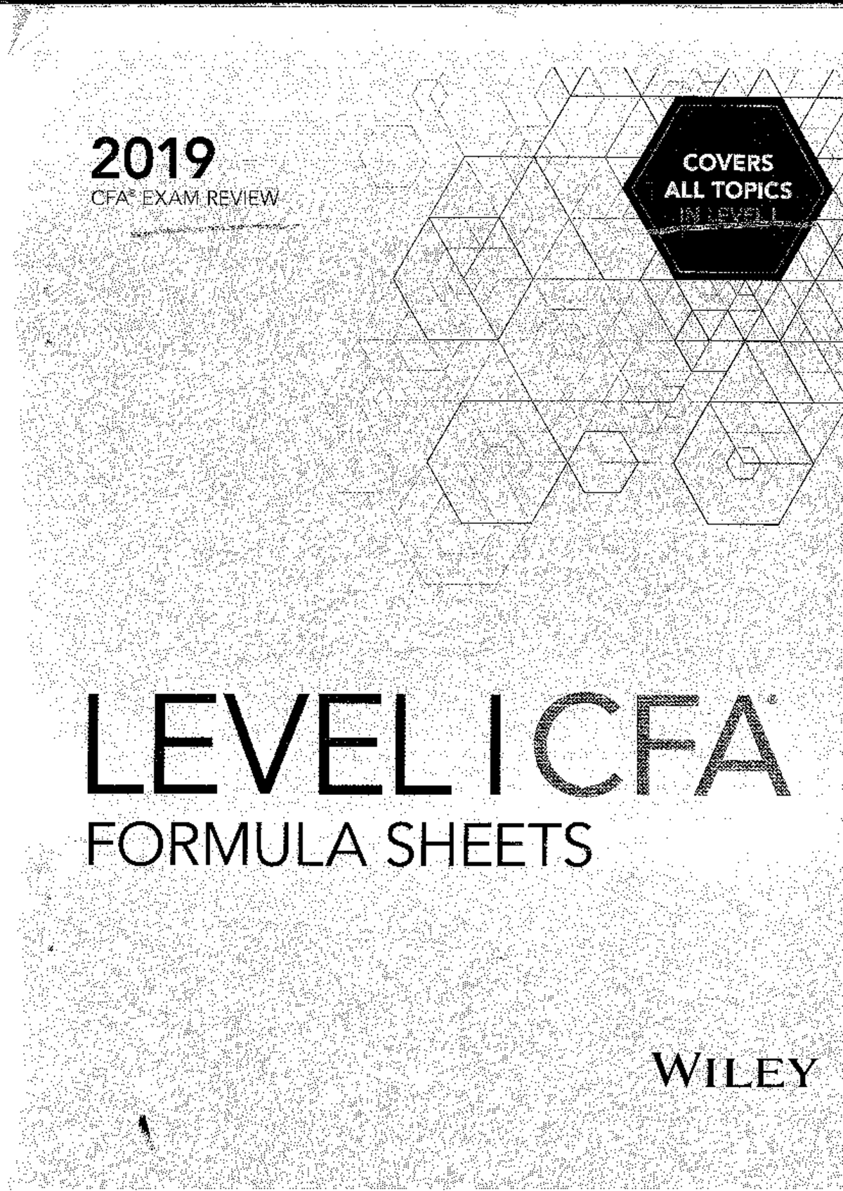 CFA Level 1 Formula Sheet - Schweser Notes 2013 Edition - Studocu