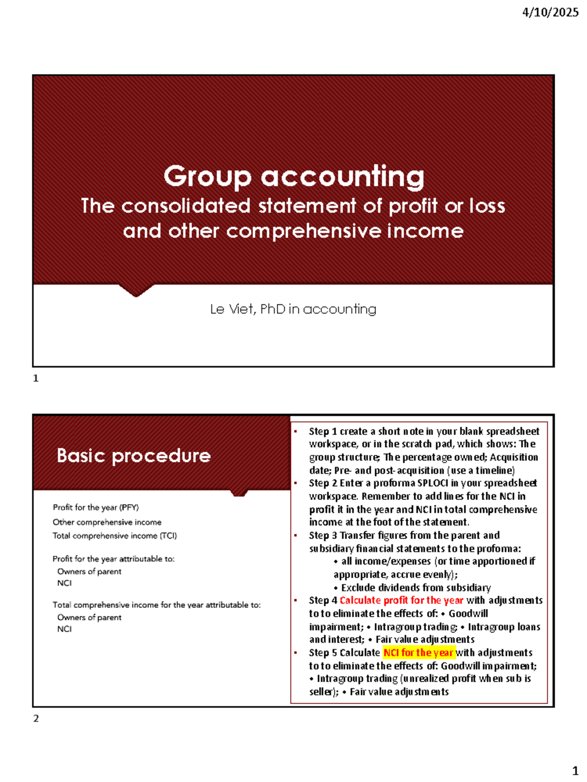 F7 Group FS: Consolidated SPLOCI & Disposal Procedures Guide - Studocu