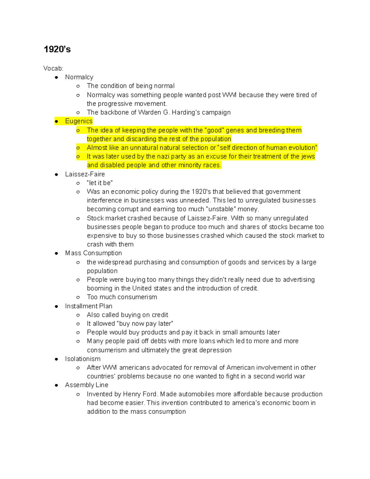 USH2 Midterm Review: Critical Events from the Great Depression to WWII ...