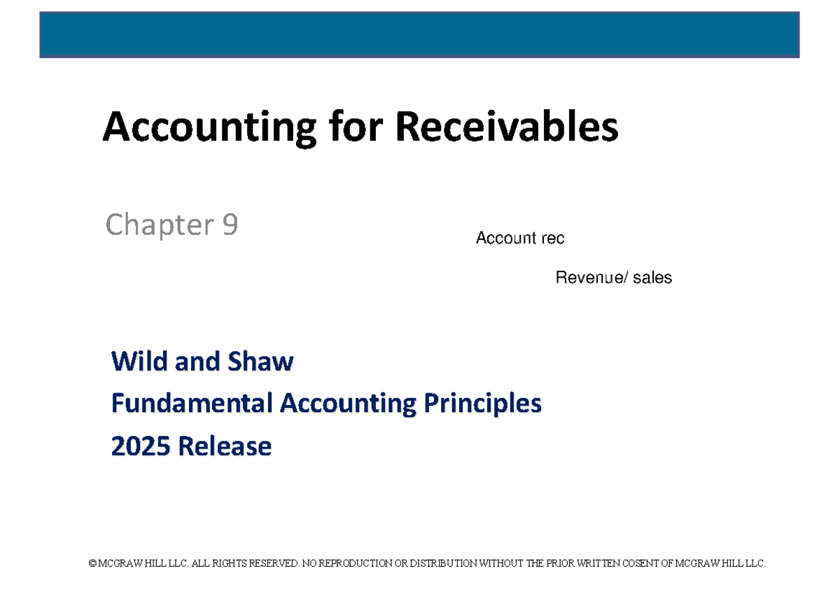 ACC112 Chapter 9: Accounting for Receivables and Bad Debts - Studocu