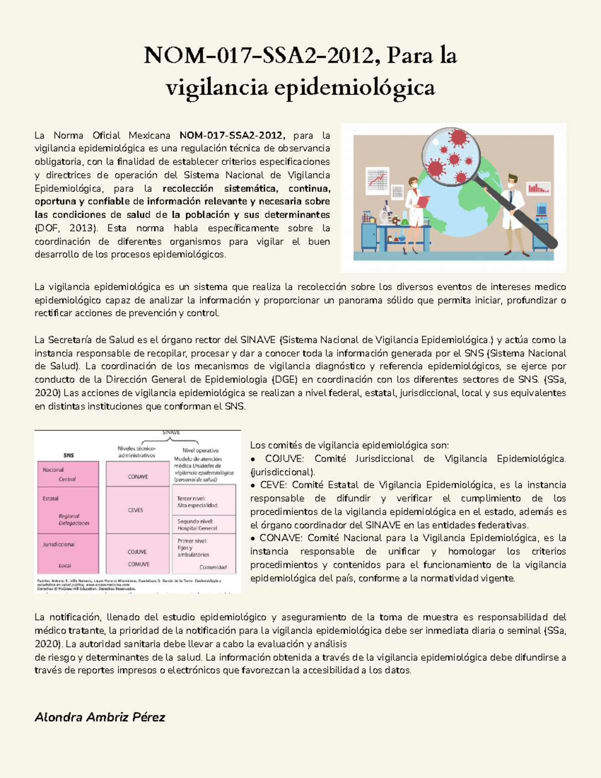 NOM-017-SSA2-2012: Normativa y Criterios para Vigilancia Epidemiológica ...