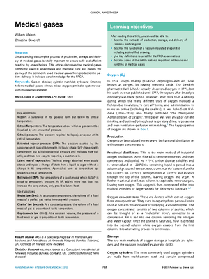 Medical gases learning package - MEDICAL GASES LEARNING PACKAGE ...