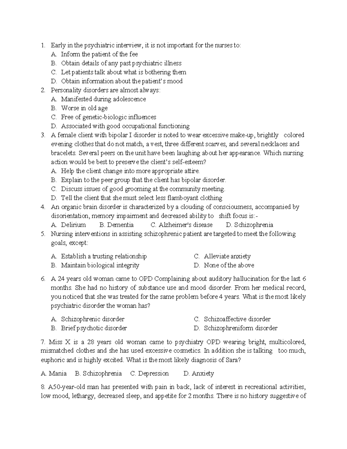 Comprehensive Exam Review for Nursing (NUR 101) - Studocu