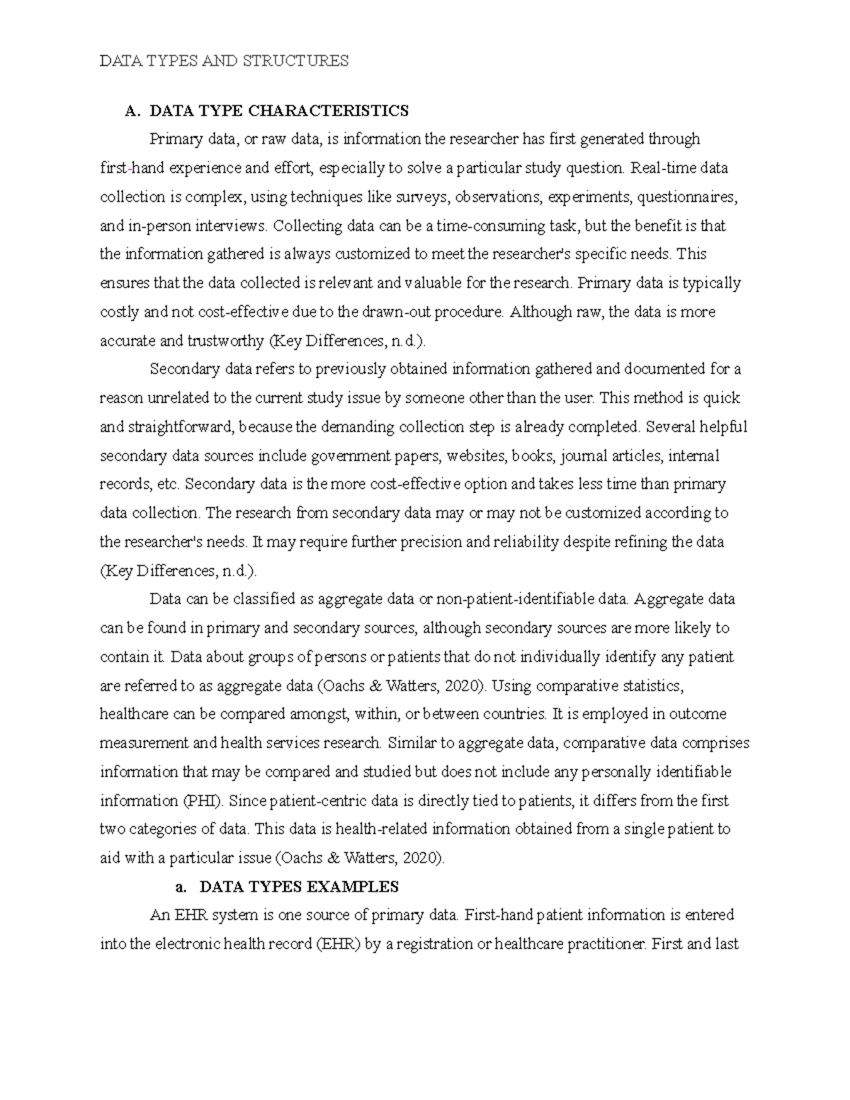 C803 Task 1: Understanding Data Types and Their Characteristics - Studocu