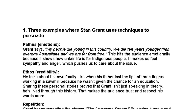 Annotating+and+Responding+to+Stan+Grant's+Speech - 1. Three examples ...