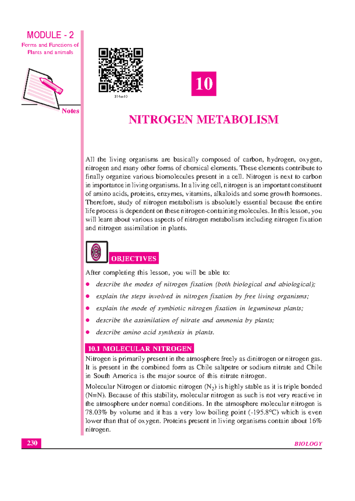 MODULE 2: Nitrogen Metabolism - Forms & Functions in Plants & Animals ...