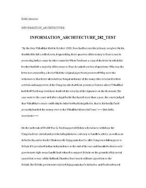 Information Architecture 282 Journal - Lloyd Swartz INFORMATION ...