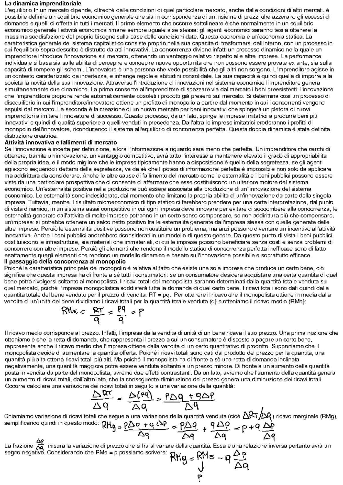 Dinamiche Imprenditoriali e Mercati: Analisi Economica - Economia ...