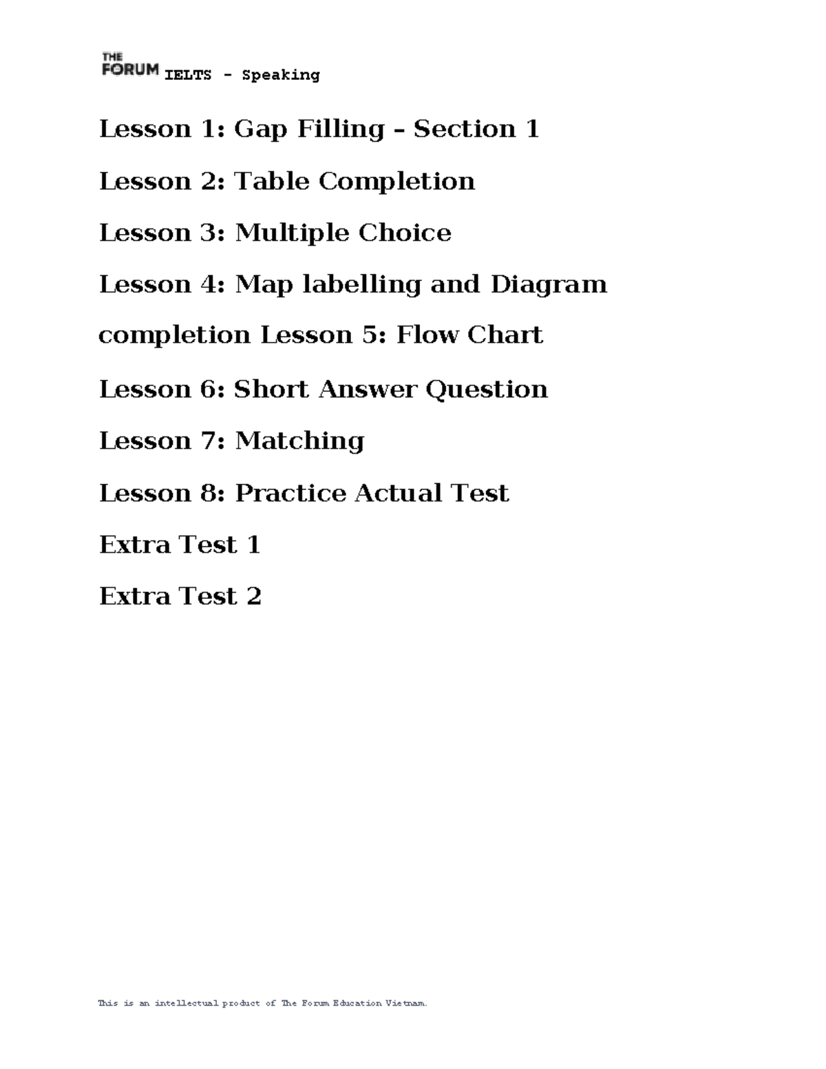 IELTS Speaking Exercises: Gap Filling, Note Completion & Practice Tests ...
