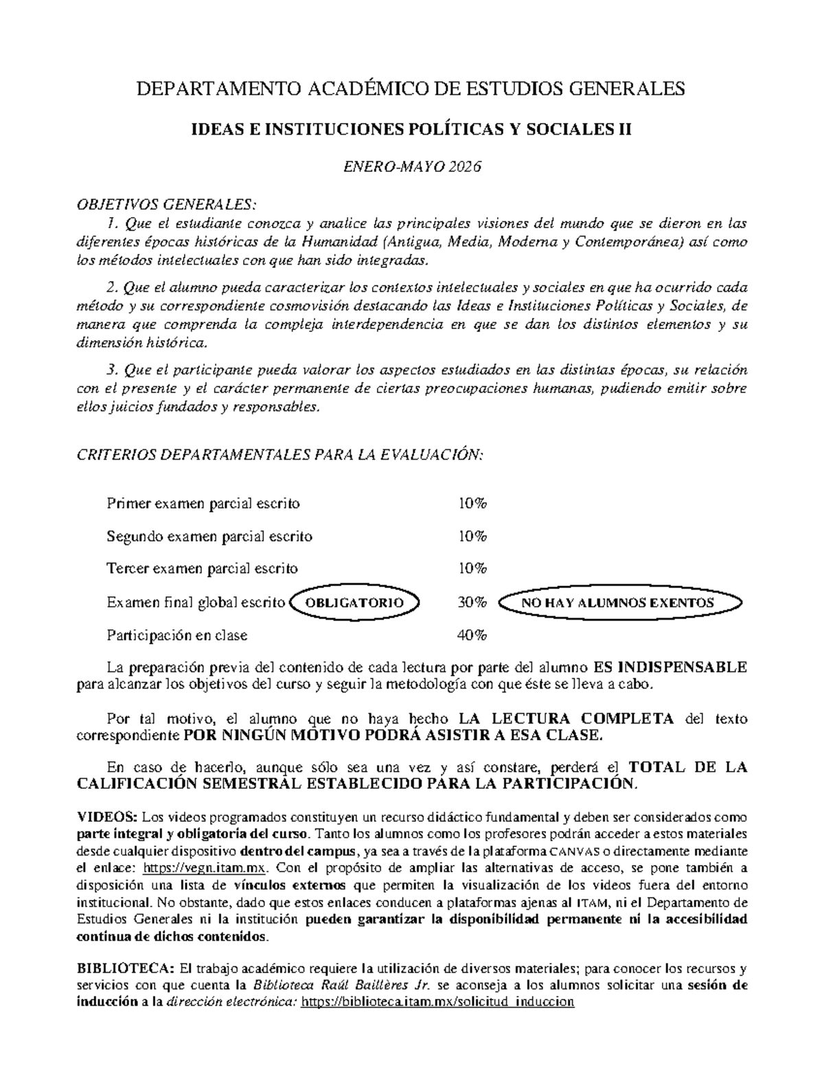 Ideas e Instituciones Políticas y Sociales II - Exámenes y Evaluación ...