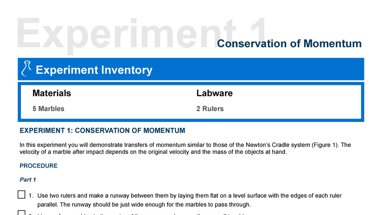 Andrews Phys133 Lab 3: Conservation of Momentum Experiment - Studocu