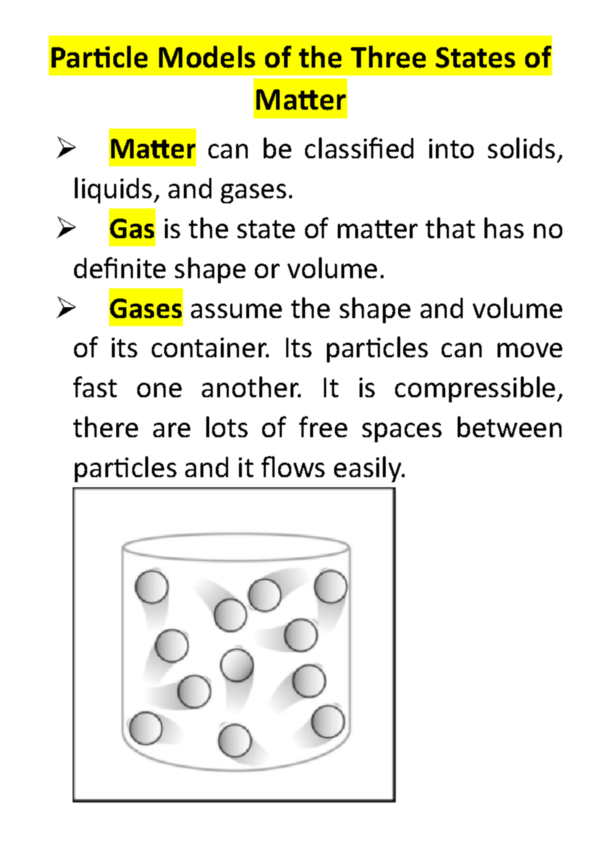 Particle Models of the Three States of Matter Tarpapel - Particle ...