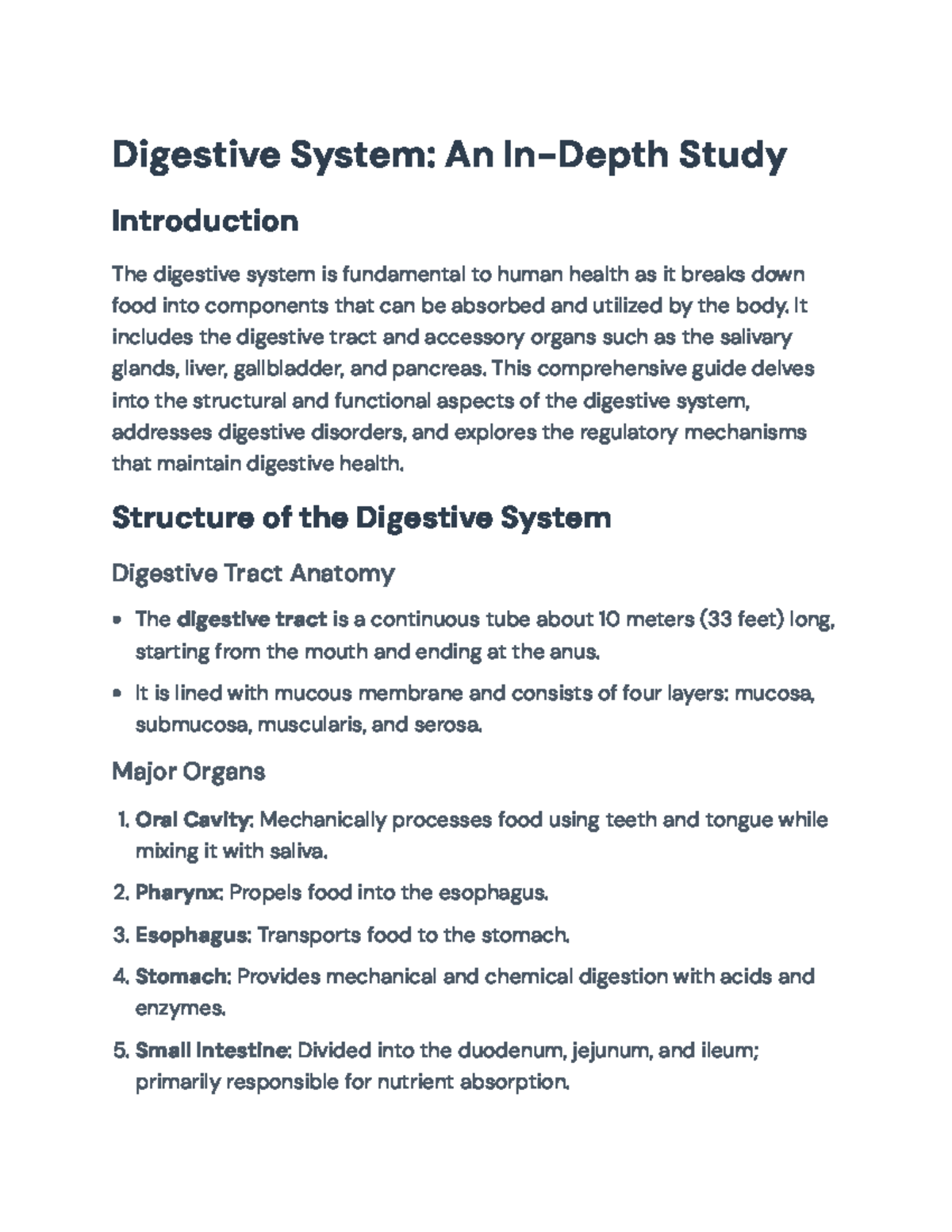 Digestive System Overview: Structure, Function, and Disorders ...