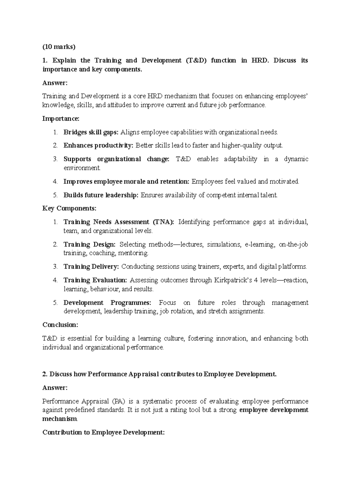 HRM 101: Training, Development, and Performance Management Insights ...