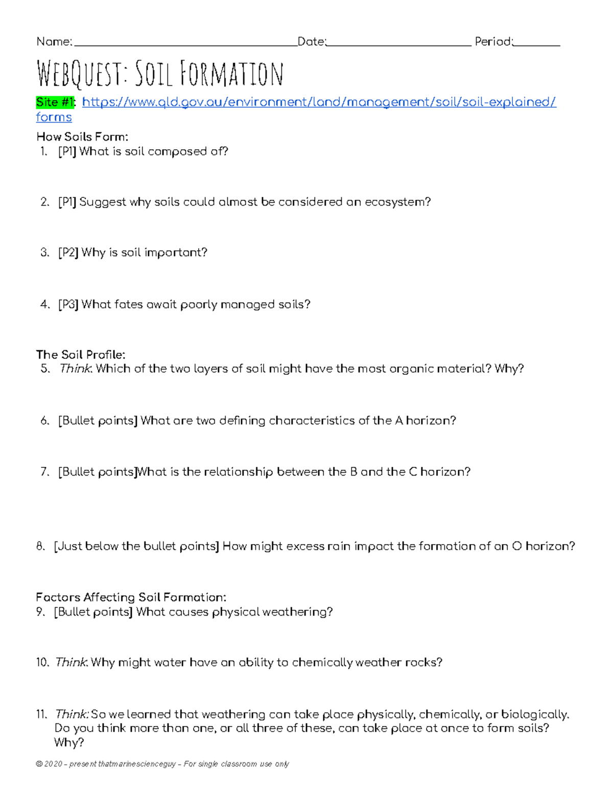 WebQuest: Soil Formation Insights and Ecosystem Importance - Studocu