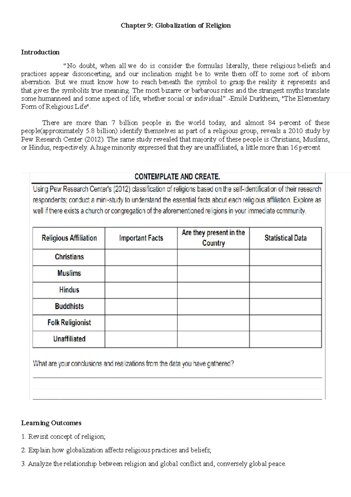 Globalization of Religion - Chapter 9: Globalization of Religion ...
