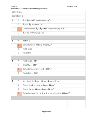 2023 Term 2 Gr 8 Mathematics Controlled Test - Instructions This paper ...
