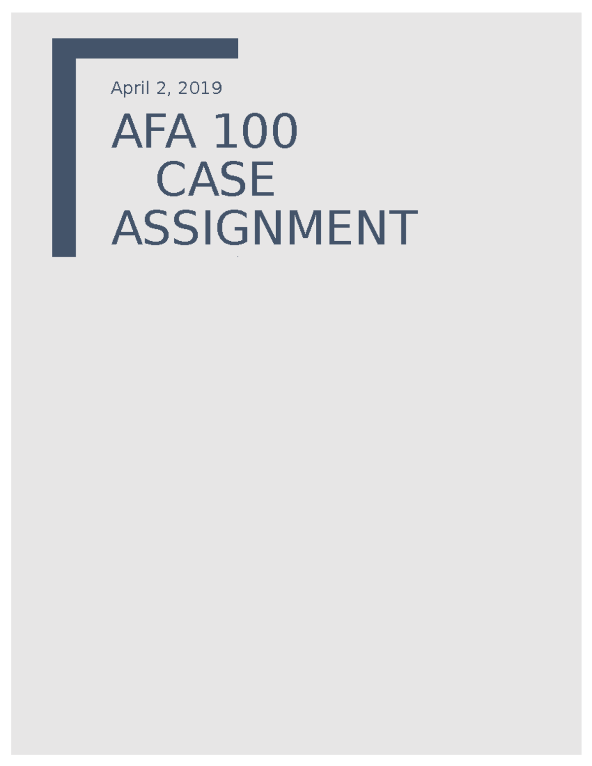 AFA 100 Case Study: Internal Controls for Toronto Tour Company - Studocu
