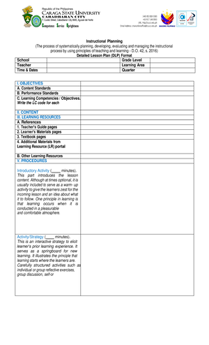 4As-LP Semi-detailed Template - Educ 108 The Teacher And The School ...