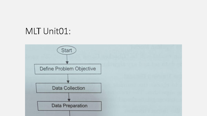 MLT Unit01: Overview of Learning Problems and Algorithms - Studocu