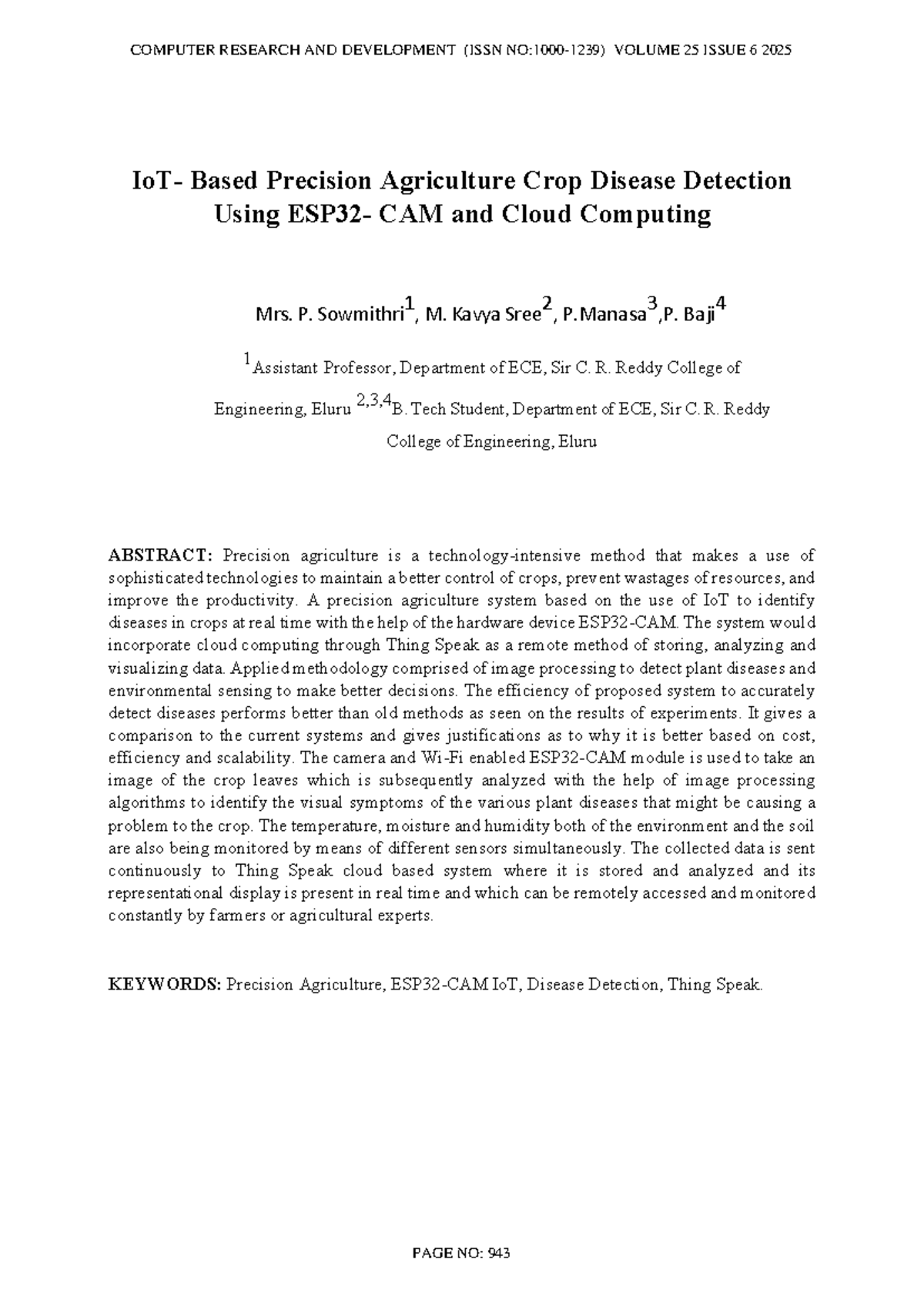 Precision Agriculture Disease Detection Using IoT & Cloud Computing ...