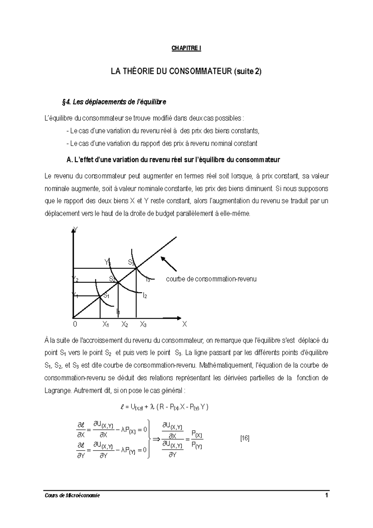 5. Leçon n°5 (Consommateur 3) - CHAPITRE I LA THÉORIE DU CONSOMMATEUR ...
