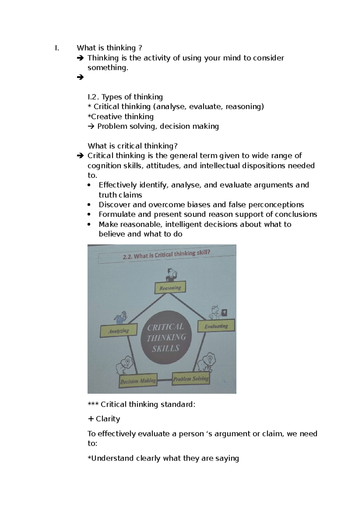 Chapter 1 - Understanding Thinking and Critical Analysis - Studocu