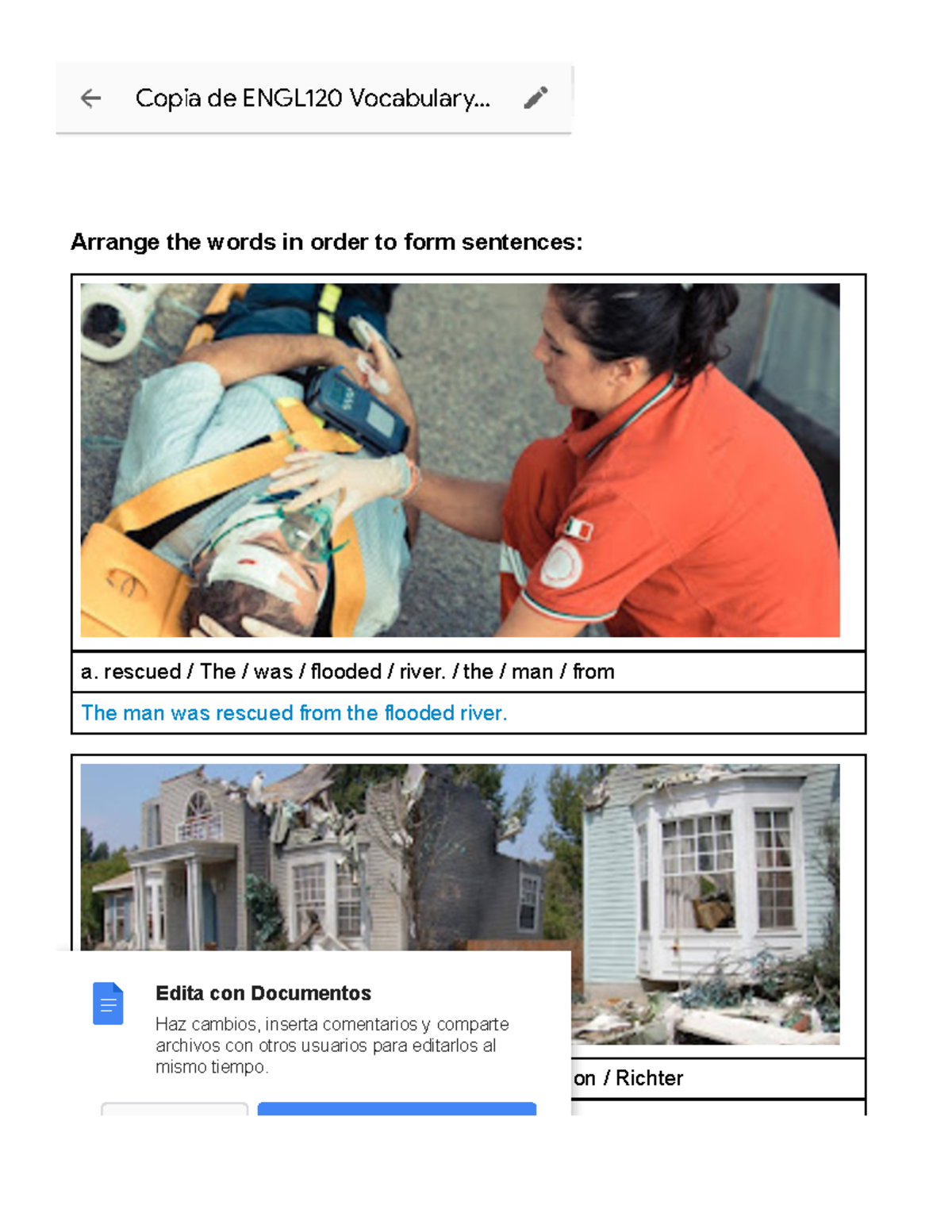 ENGL120 Vocabulary Practice #2: Sentence Arrangement Exercises - Studocu