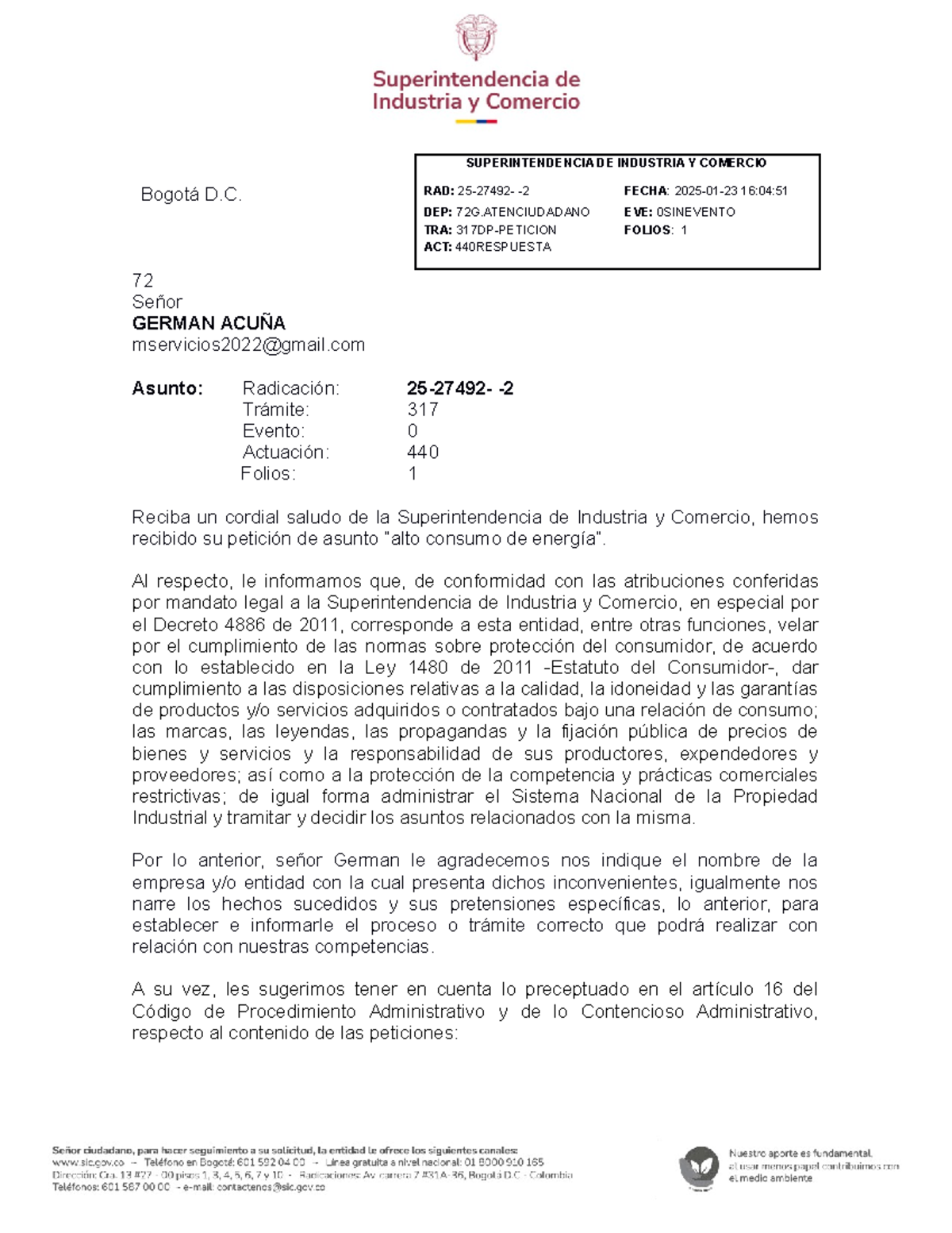 25 27492 2 - qweqweqwe - SUPERINTENDENCIA DE INDUSTRIA Y COMERCIO ...