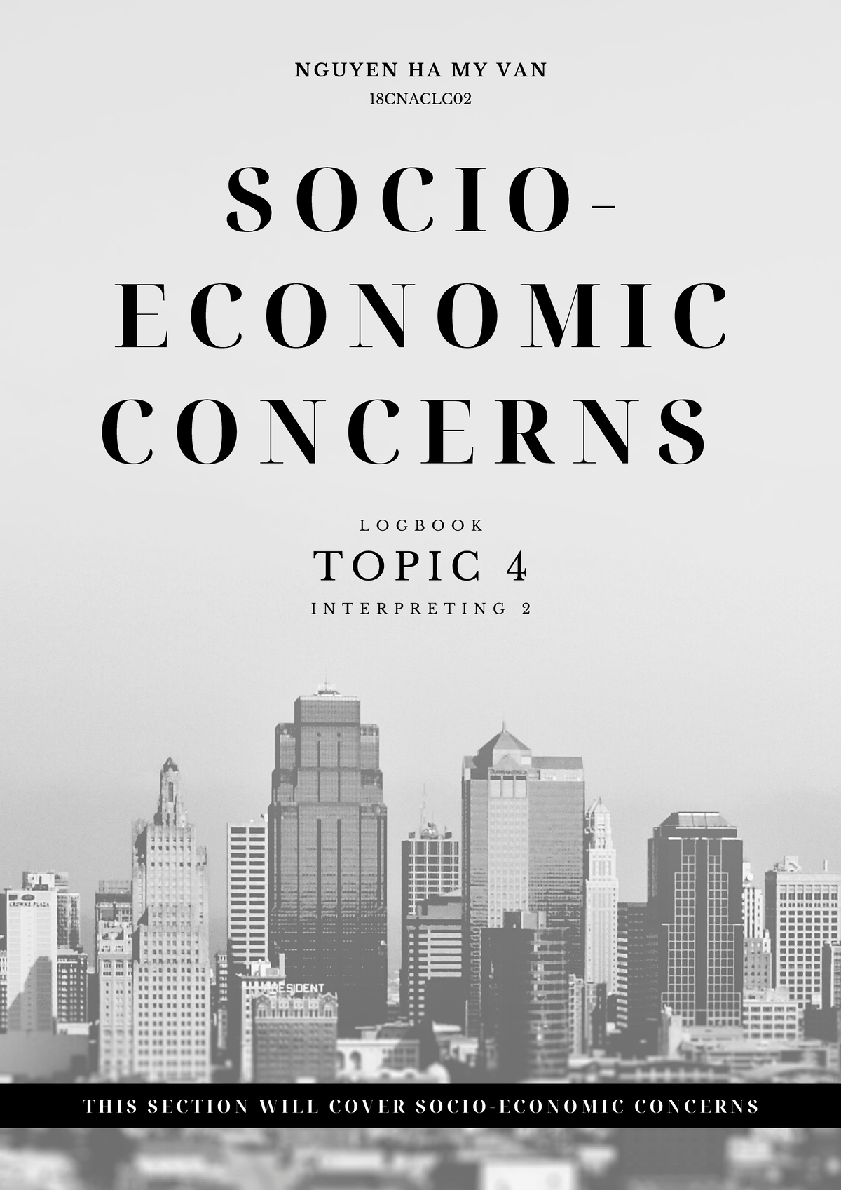 Topic 4 Socio- Economic - S O C I O - E C O N O M I C C O N C E R N S T ...