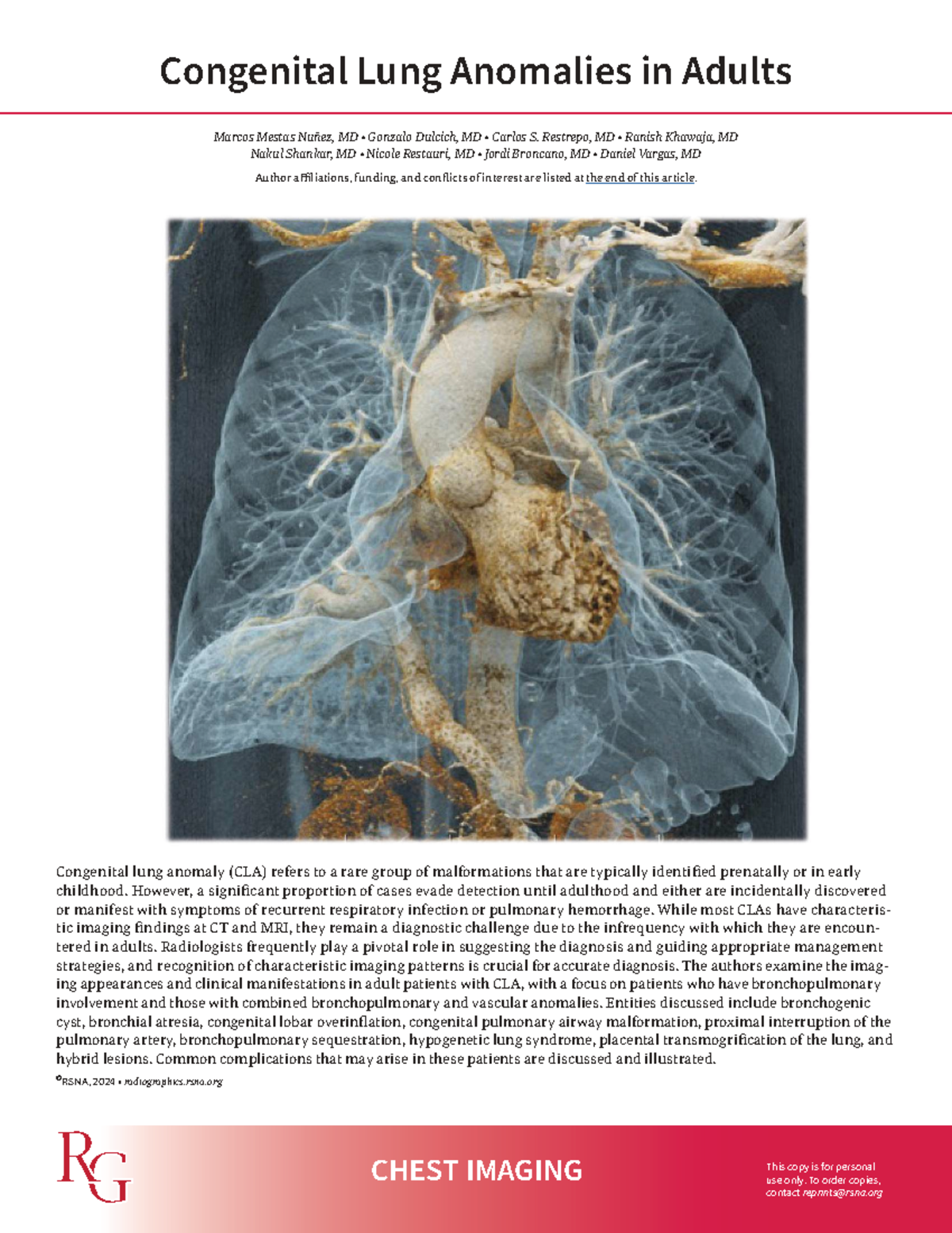 Congenital Lung Anomalies in Adults: Imaging and Clinical Insights ...