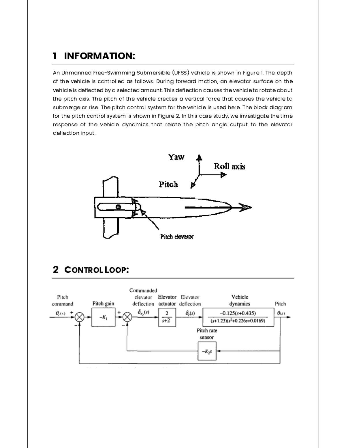Lcs assignment - 1 INFORMATION: An Unmanned Free-Swimming Submersible ...