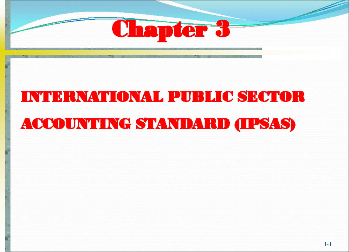APS Chapter 3: Overview of International Public Sector Accounting ...