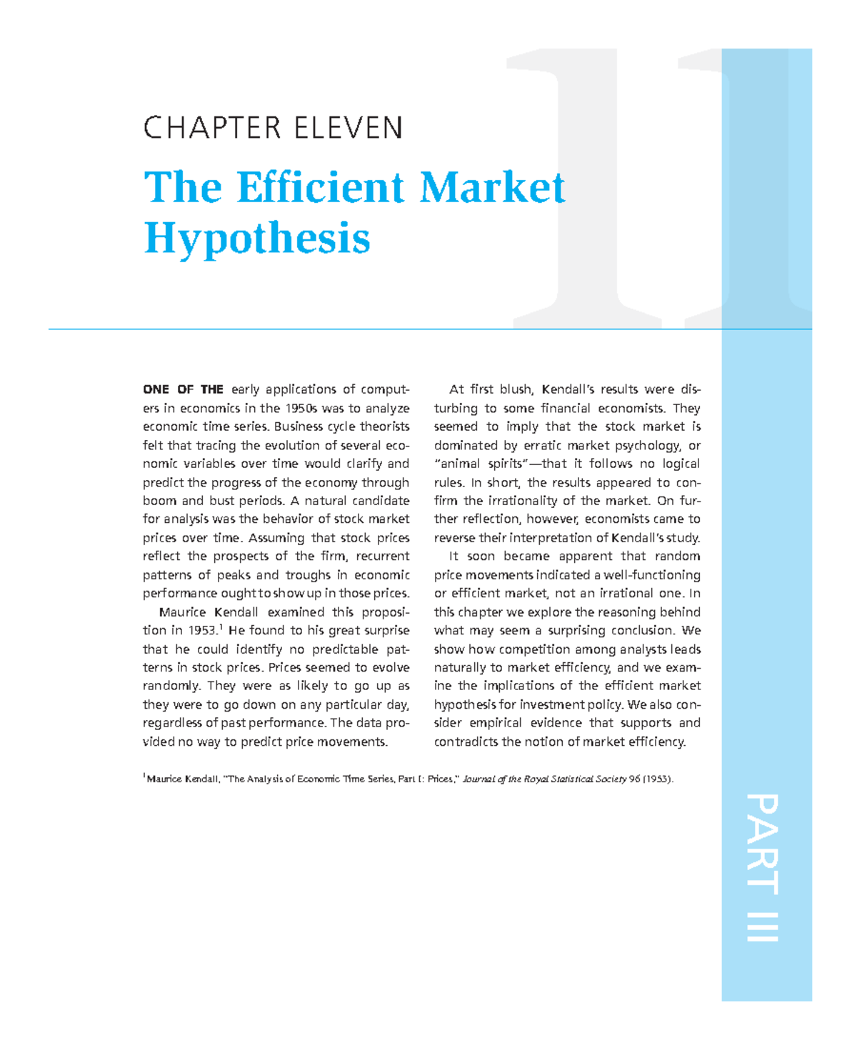 CHAPTER 11: The Efficient Market Hypothesis - Insights and Implications - Studocu