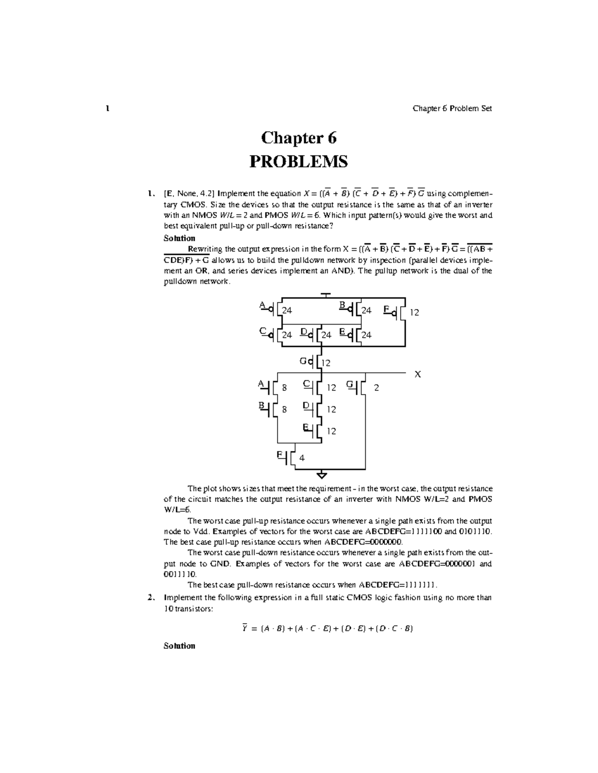 Chapter 6 - Electronics & VLSI Series Problem Set Solutions - Studeersnel