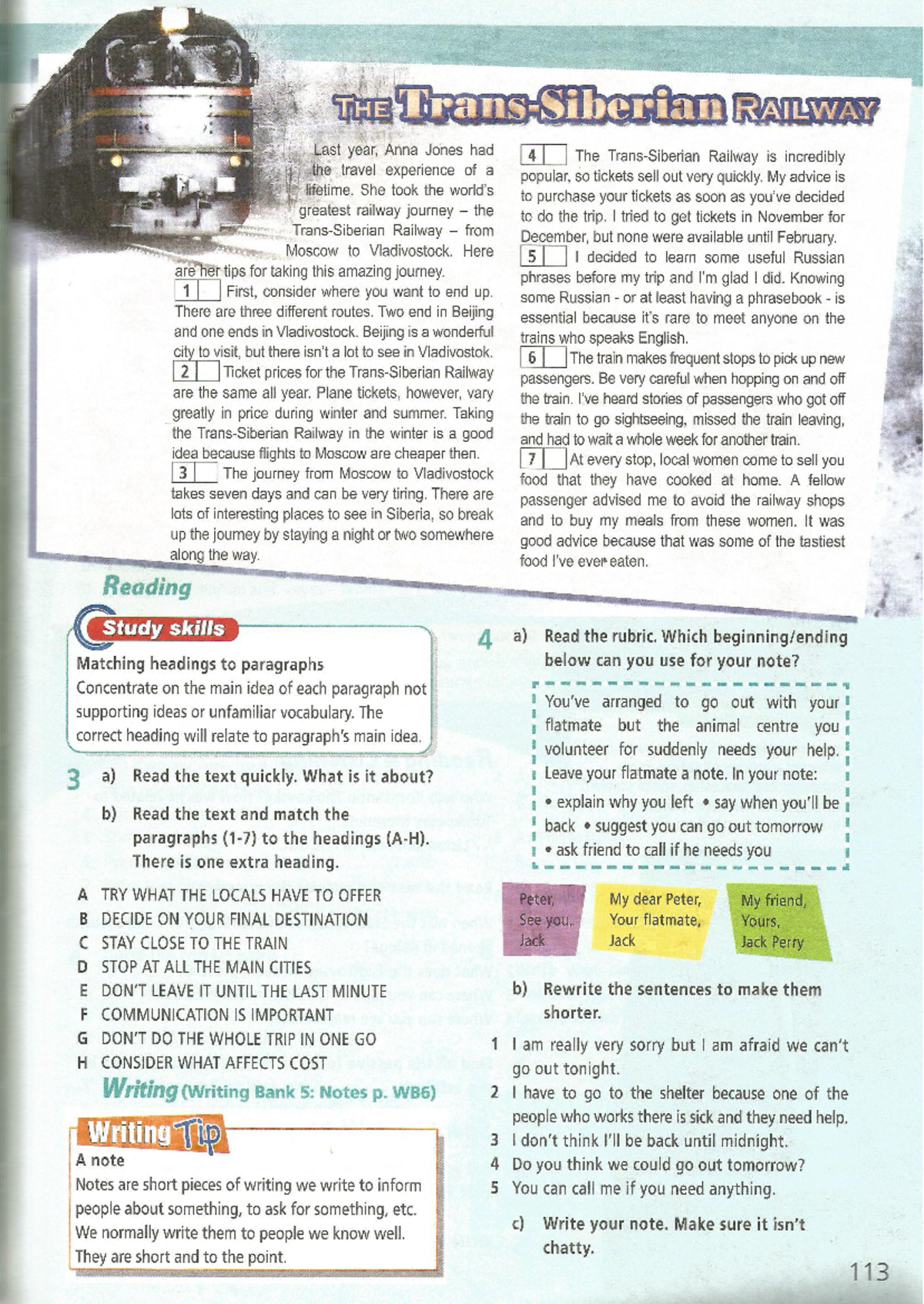 Starlight 5 Student's Book (Pages 113-184): Travel, Tips & Activities ...