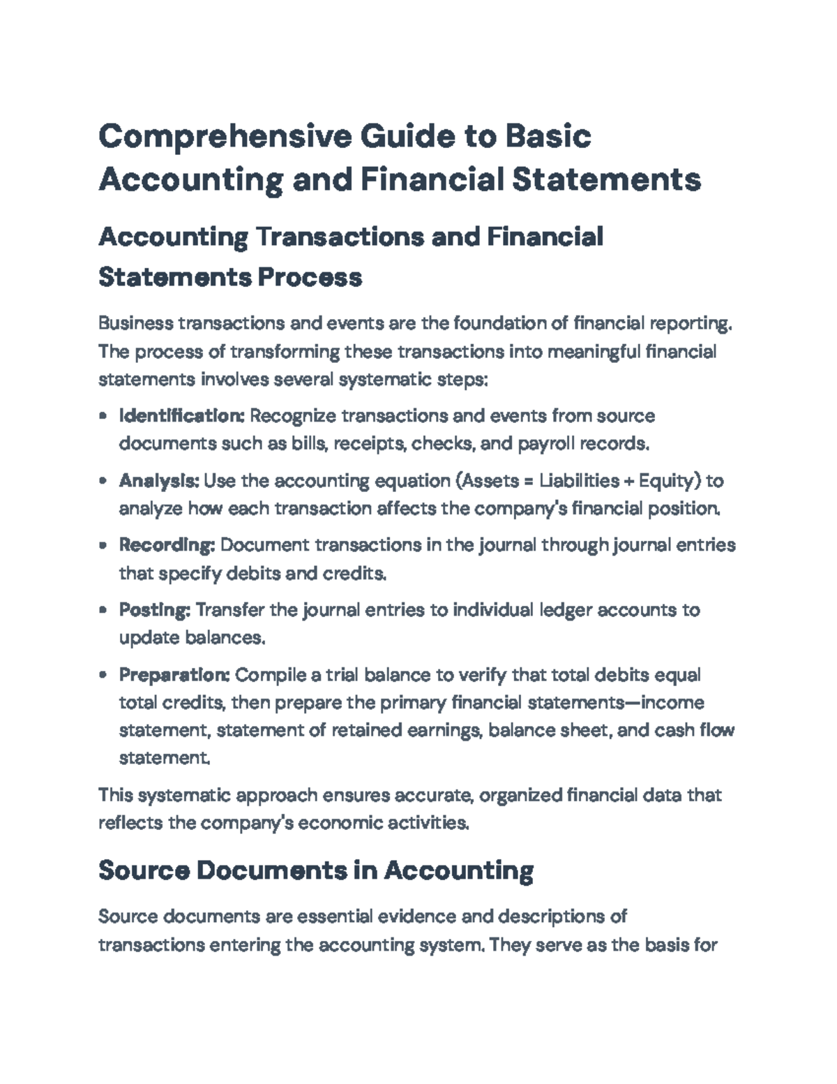 Comprehensive Guide to Basic Accounting Principles & Financial ...