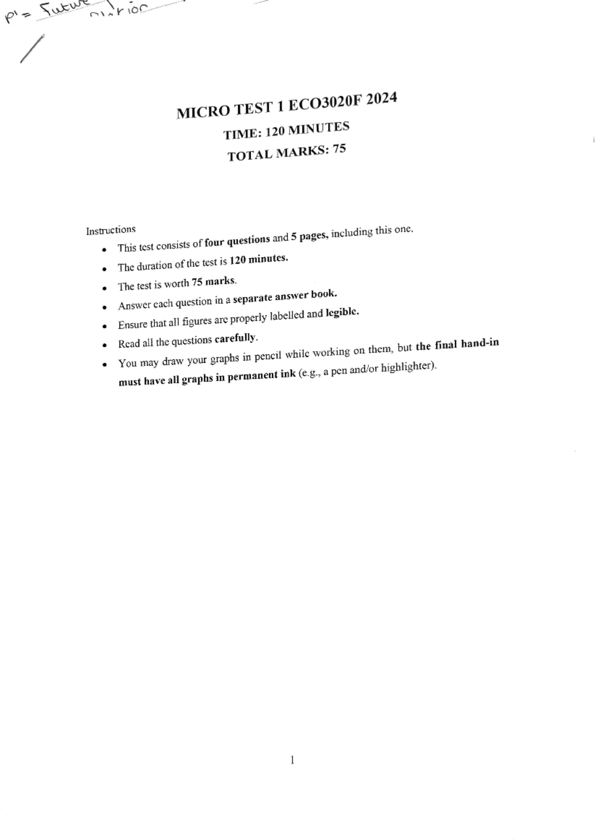 Micro Test 1 2024 Practice Questions And Study Guide Studocu