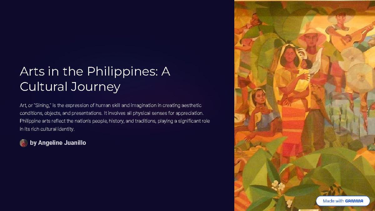 Arts in the Philippines: A Cultural Exploration of Identity - Studocu