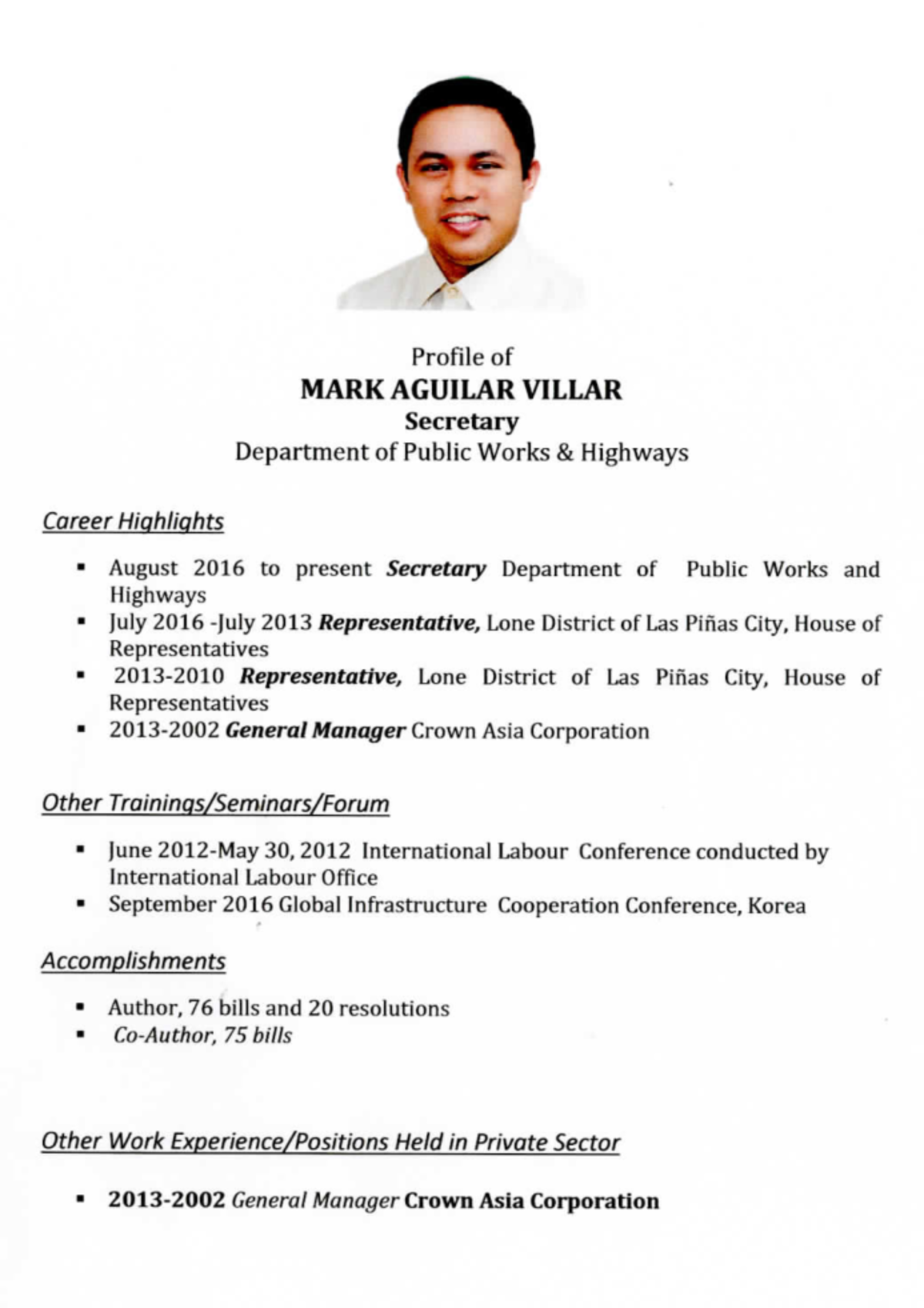 Mark Aguilar Villar - si mark tahimik lang - Economics - Studocu