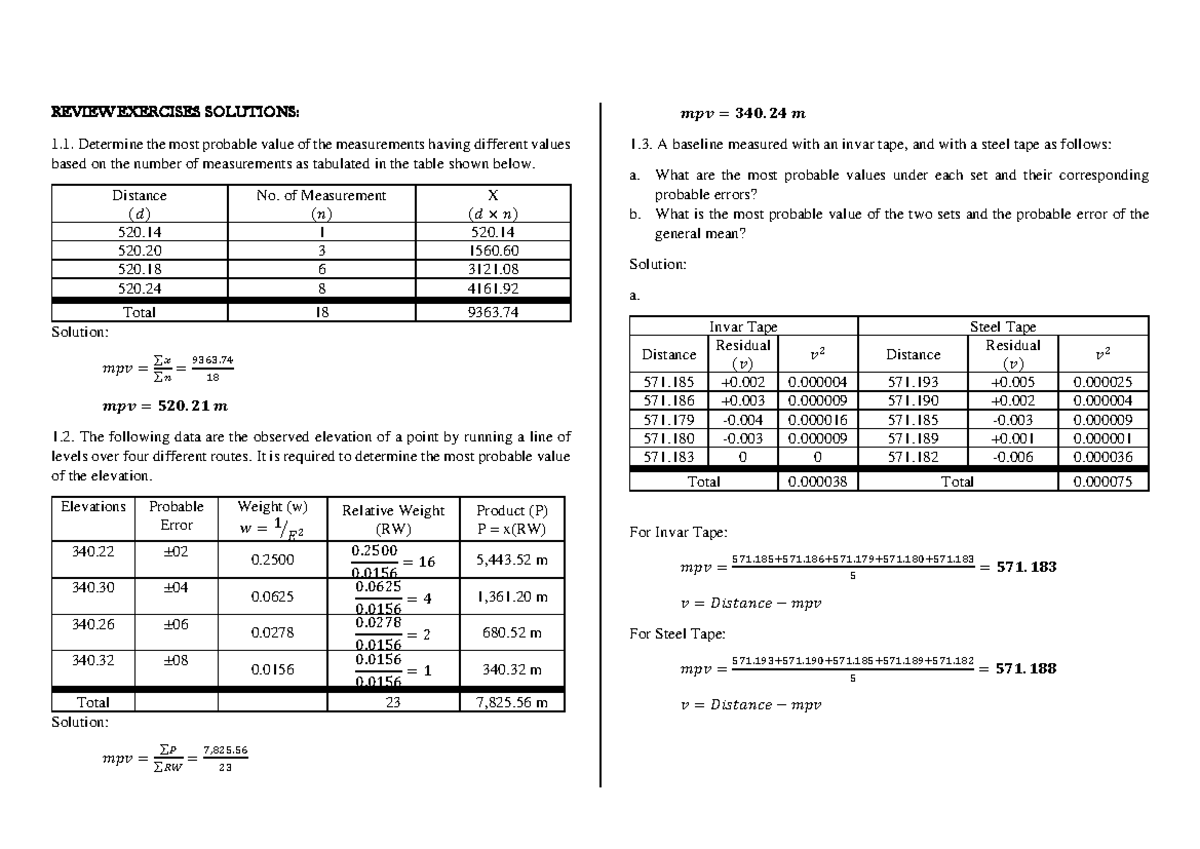 Module 1 - Solutions to Review Exercises - FOS - Studocu