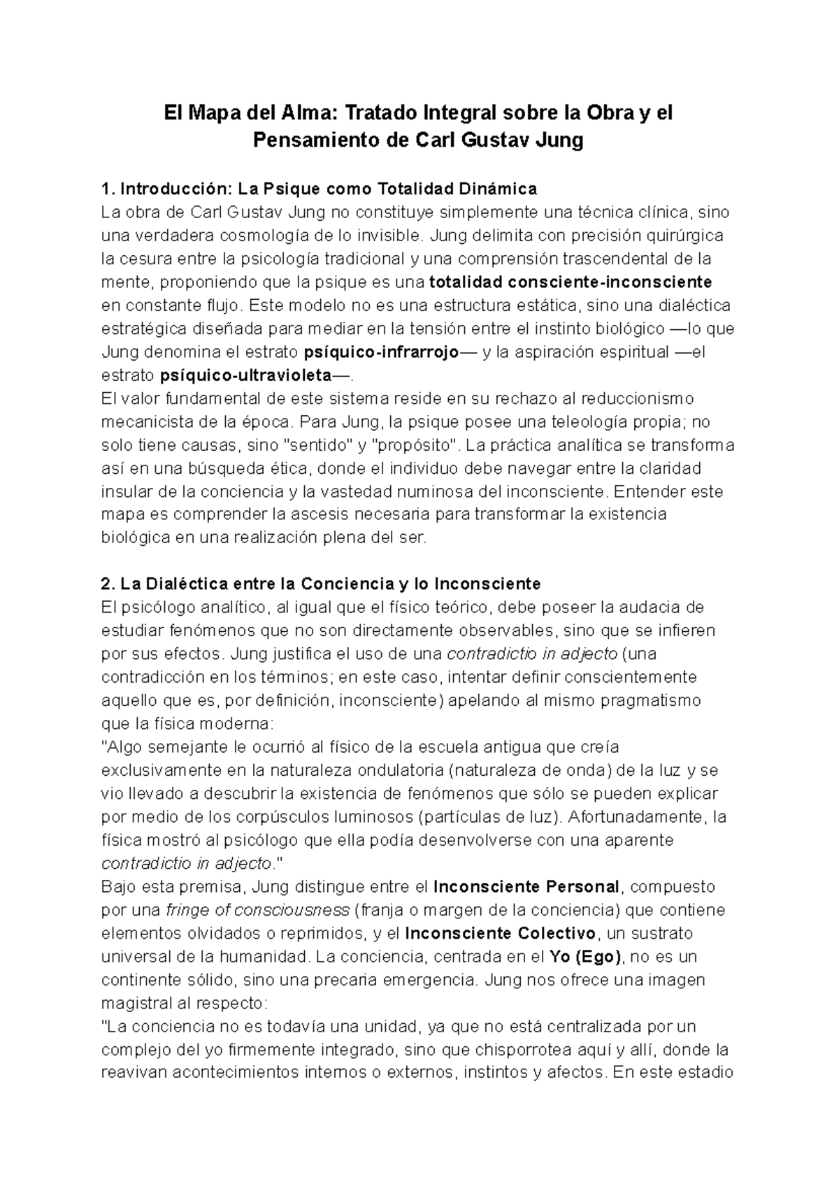 El Mapa del Alma: Análisis Integral de Jung y su Psique - Studocu
